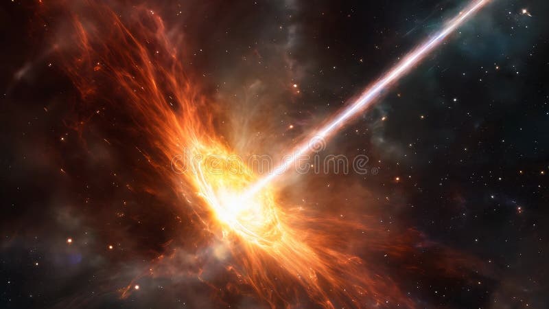 A Breathtaking View of a Cosmic Ray Burst, with Bright Beams of Energy ...