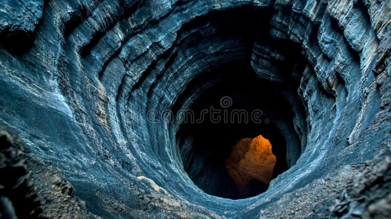 A Breathtaking View of the Deep Inside of a Cavern. the Intricate Rock ...
