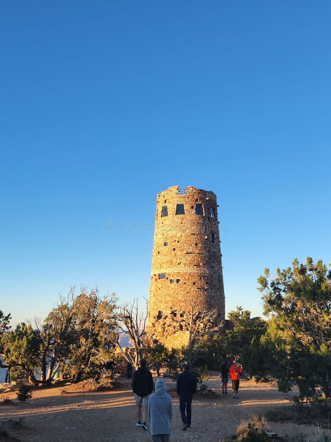 Breathtaking View in the Desert with a Tower Standing Tall on the ...