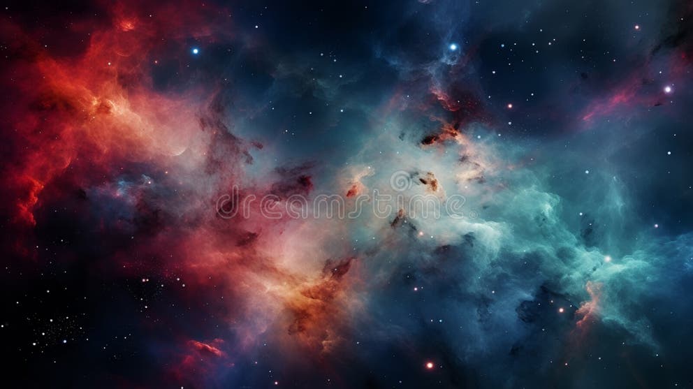 A Breathtaking View of a Distant Nebula, AI Generative Stock Image ...