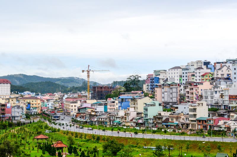 Breathtaking View of Downtown Da Lat City Editorial Photo - Image of ...