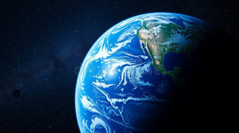 Breathtaking View of Earth from Space, Highlighting Continents and ...