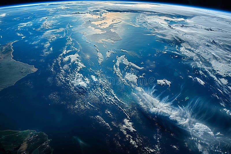 A Breathtaking View of Earth from Space Highlighting Its Vast Oceans ...