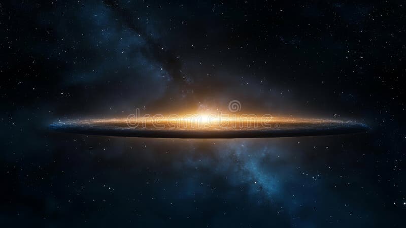 A Breathtaking View of a Galaxy with a Radiant Central Light ...