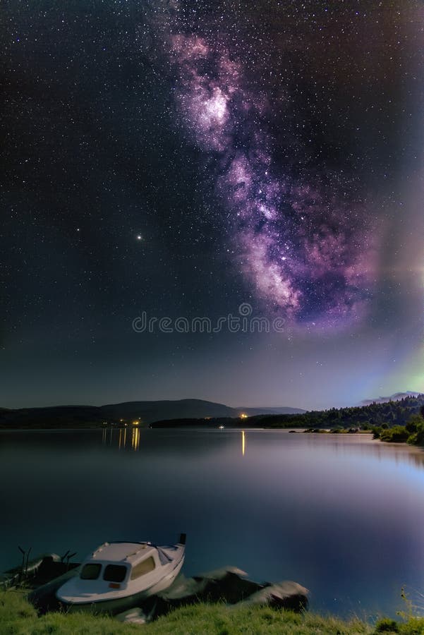 Breathtaking View of the Gleaming Milky Way on the Lake - Great for ...