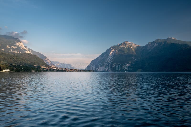 Breathtaking View of the Lake Como at Sunset Stock Image - Image of ...