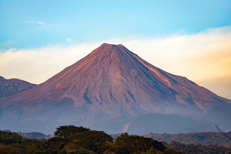 A Breathtaking View of Majestic Volcano in Colima, Mexico Stock Photo ...