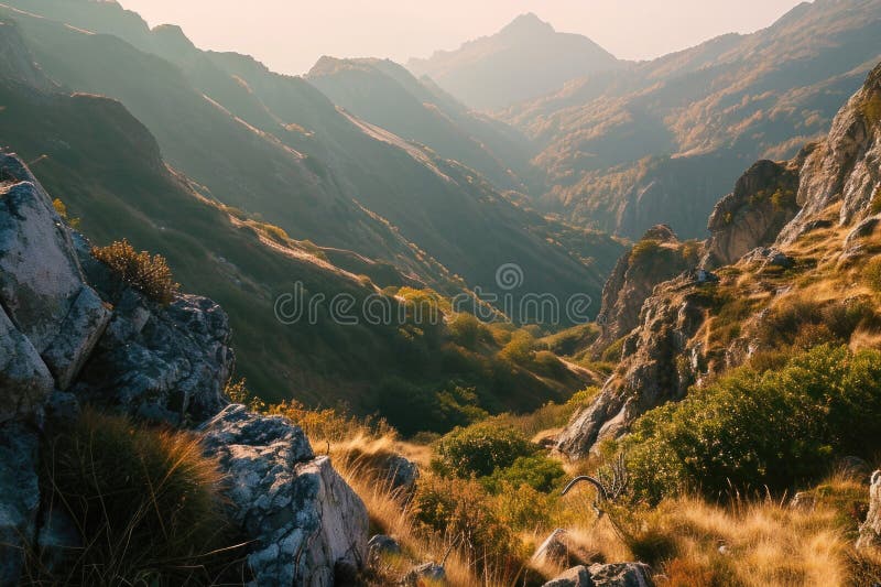 A Breathtaking View of a Mountain Range from a Cliff. Perfect for ...