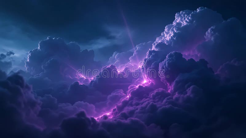 Dramatic Lightning Storm Clouds at Night Stock Footage - Video of ...