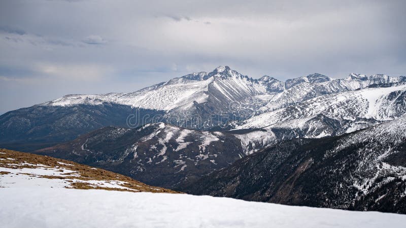 Breathtaking View of Snow-peaked Mountains Stock Image - Image of ...