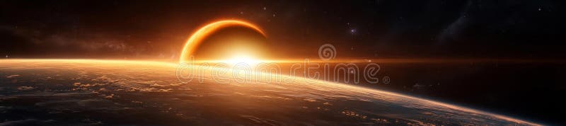 A Breathtaking View of a Solar Eclipse from Space Showing Earth S ...