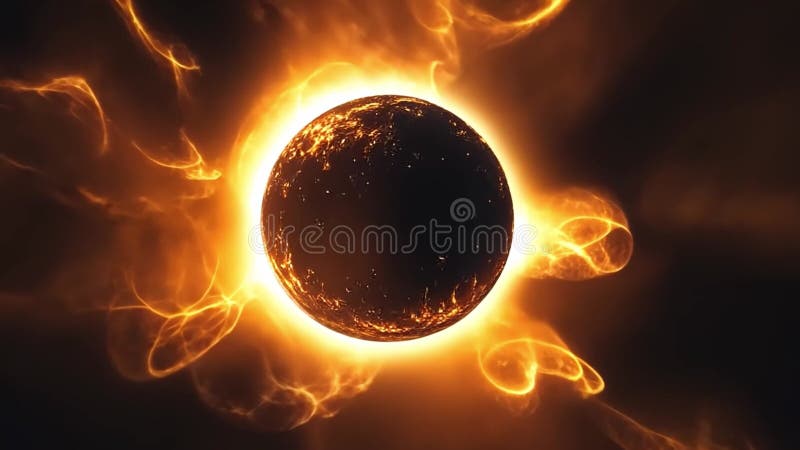 A Breathtaking View of a Solar Eclipse. the Sun is Partially Hidden ...