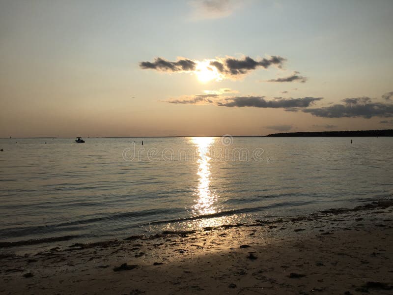 Beach sunset stock image. Image of breathtaking, view - 171814113