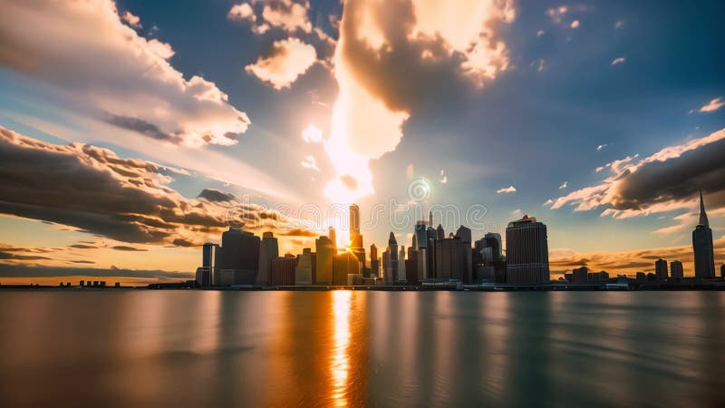 A Breathtaking View of the Toronto Skyline with Rapidly Moving Clouds ...
