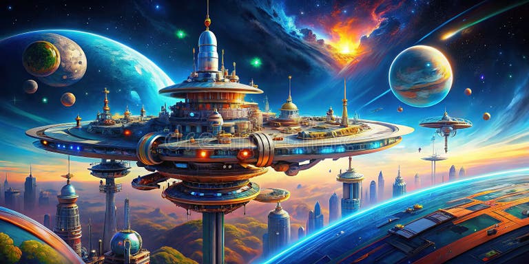 A Breathtaking Visualization of a Futuristic Intergalactic Space ...