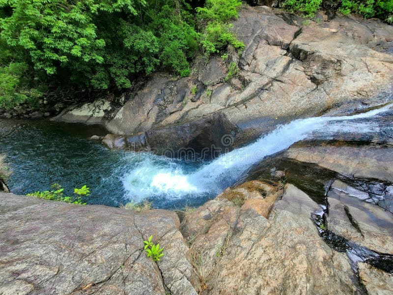 A Breathtaking Waterfall Located in Meemure Stock Photo - Image of ...