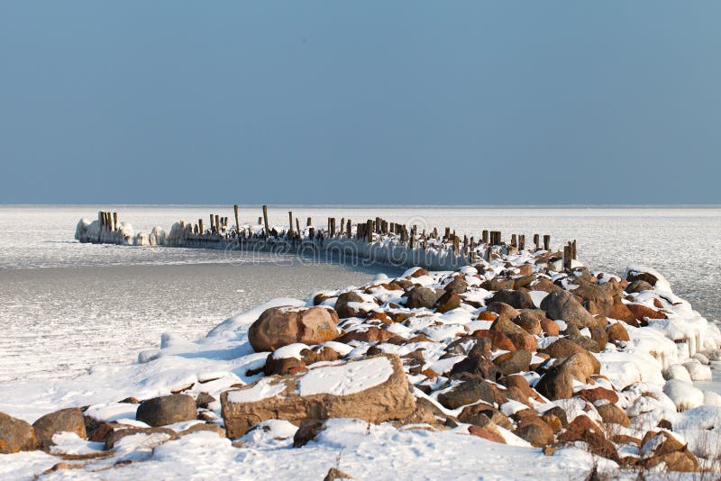 Frozen Baltic sea. stock image. Image of baltic, winter - 28810763