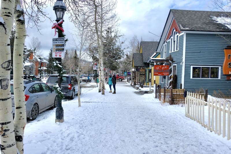 Breckenridge, Colorado Main Street Imagen de archivo editorial - Imagen ...