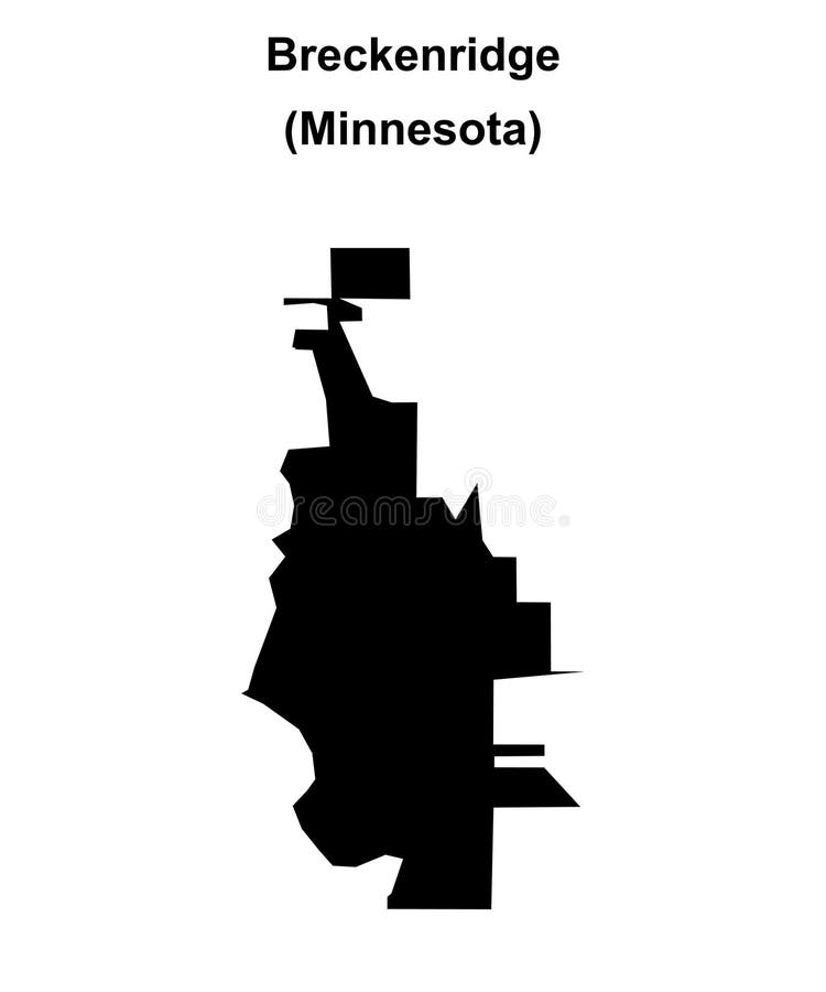 Breckenridge outline map stock illustration. Illustration of ...