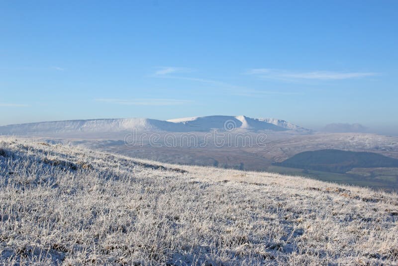 Brecon Beacons in winter stock photo. Image of mountain - 76648872