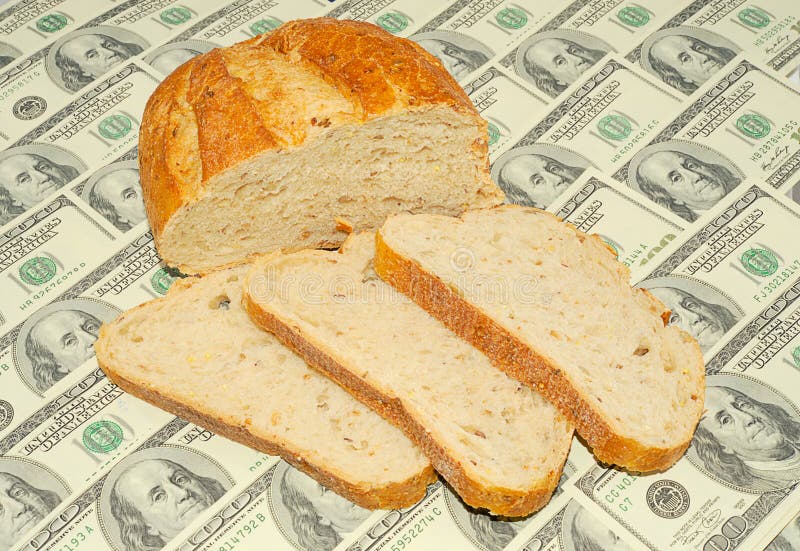 Bred. stock image. Image of bakery, saving, bill, banknote - 7736863