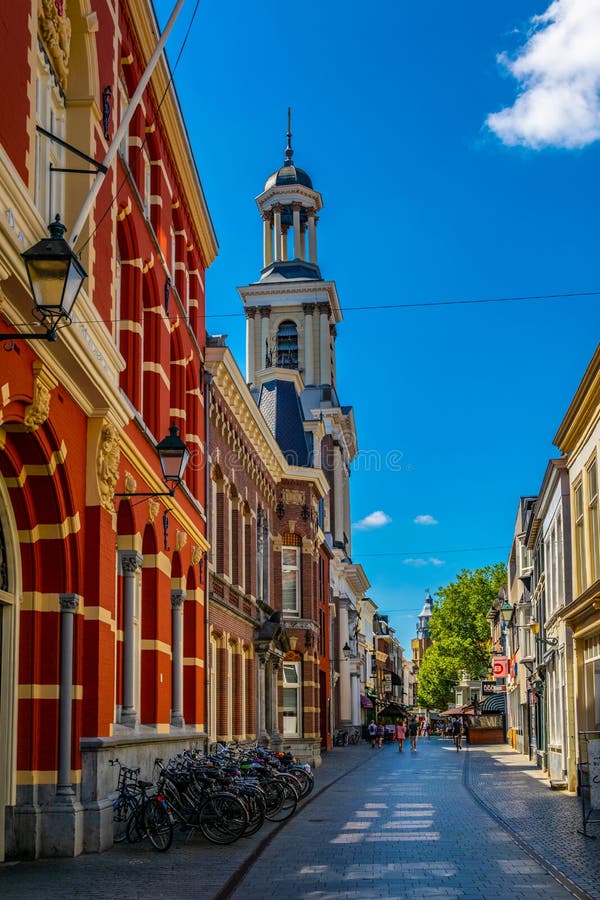 BREDA, NETHERLANDS, AUGUST 5, 2018: People are Strolling through Center ...