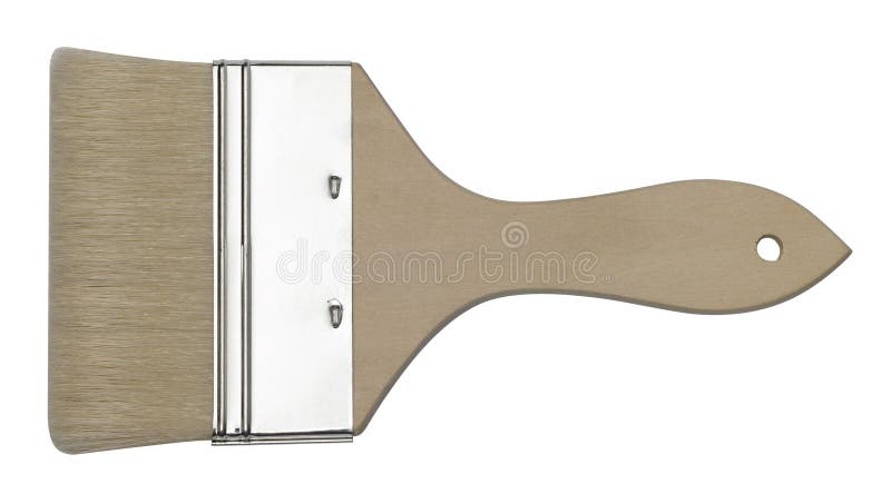 Brede nieuwe verfborstel stock foto. Image of product - 36751418