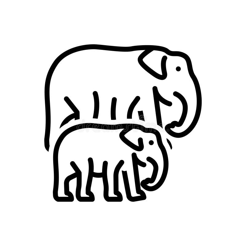 Black Line Icon for Breed, Phylum and Wildlife Stock Illustration ...