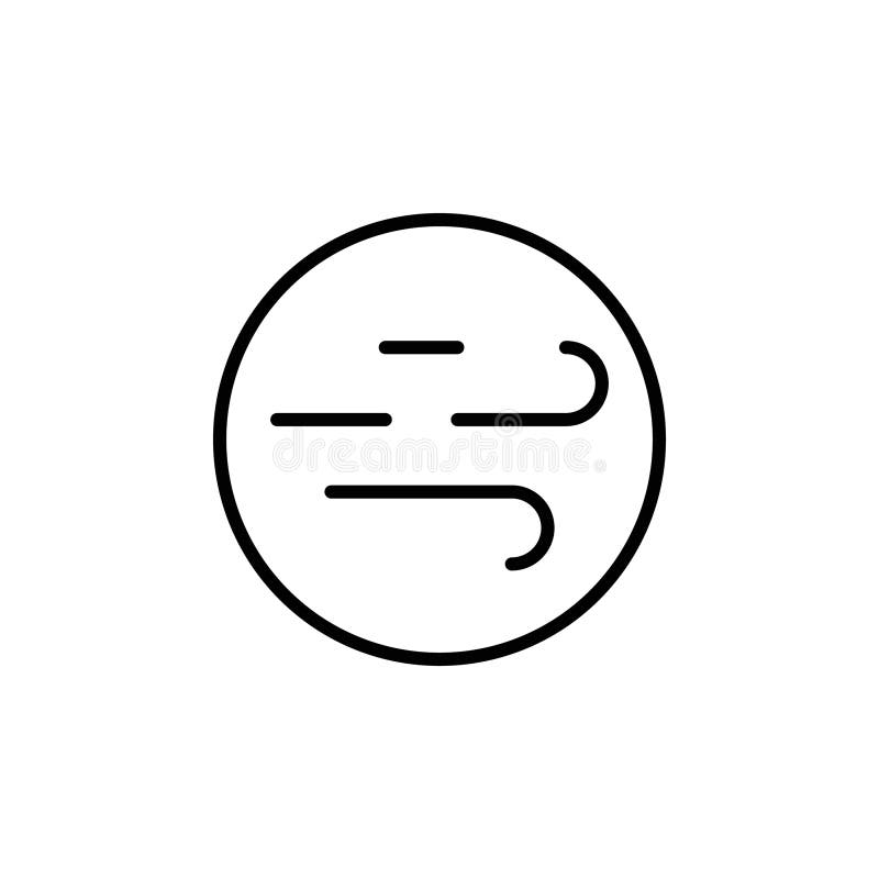 Breeze Icon Thin Vector Set Stock Vector - Illustration of isolated ...