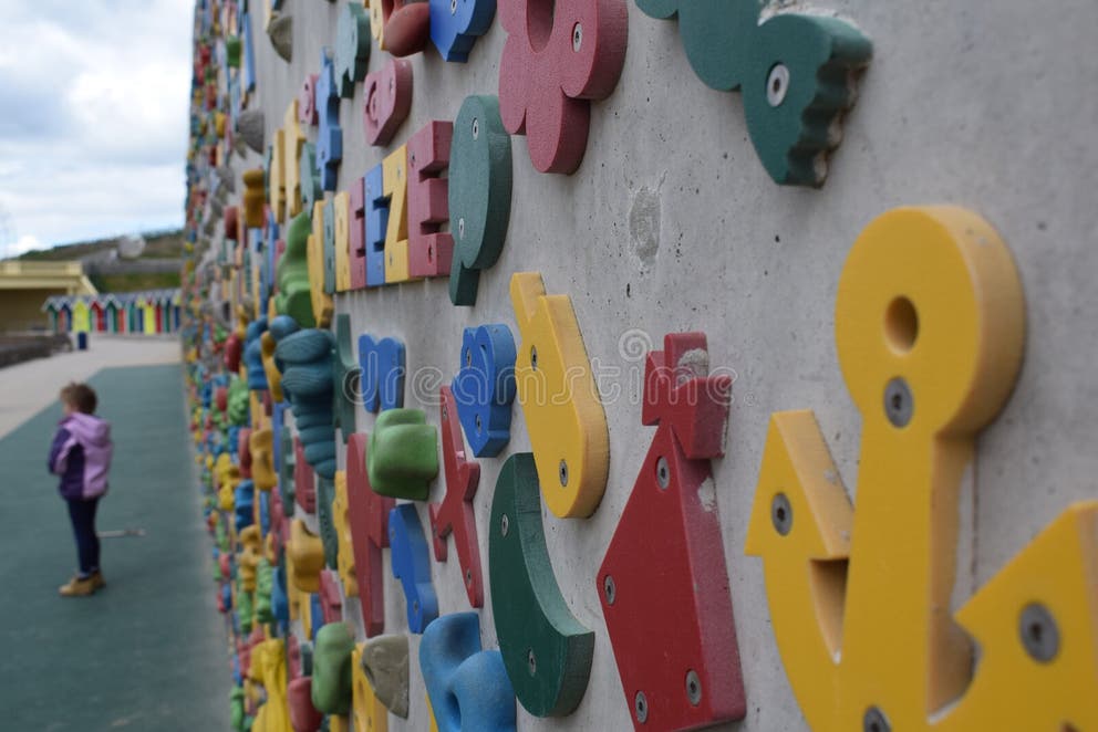 Breeze Rock climbing wall stock image. Image of climbing - 71214259