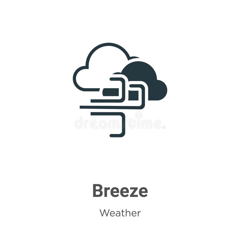 Breeze Vector Icon on White Background. Flat Vector Breeze Icon Symbol ...