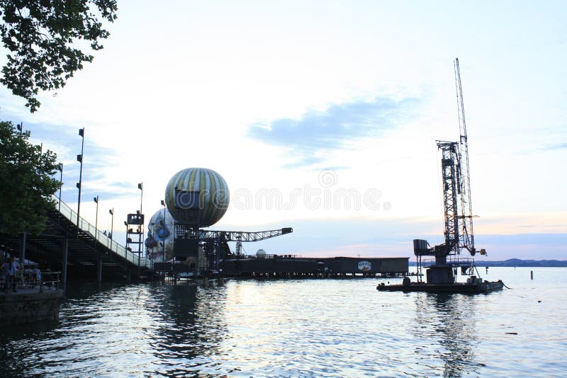 Bregenz, Austria. Floating Open-air Theater Stage. Editorial Stock ...
