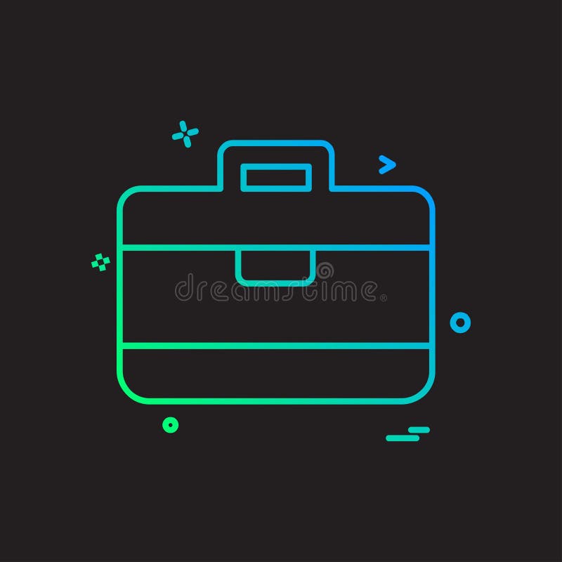 Breifcase Icon Design Vector Stock Vector - Illustration of focus ...