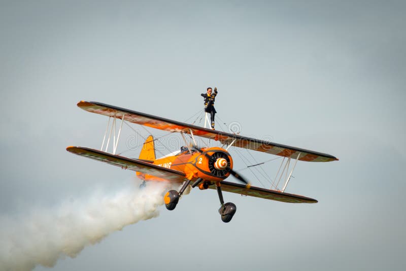 Wing walker stock photo. Image of blue, fast, acrobat - 44930046