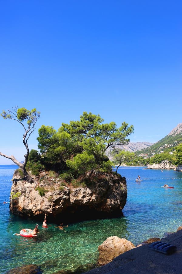 Brela Stone, Croatia editorial stock photo. Image of tourist - 291486878