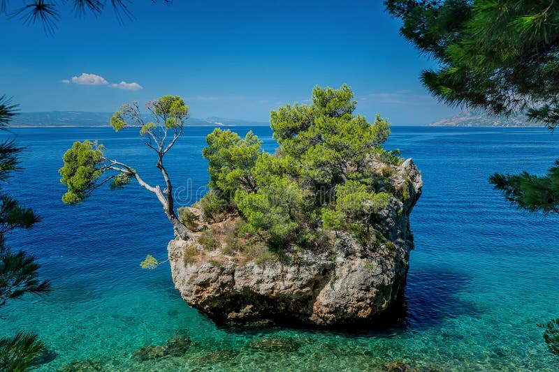 Brela Rock Near Punta Rata Beach Stock Photo - Image of nature ...