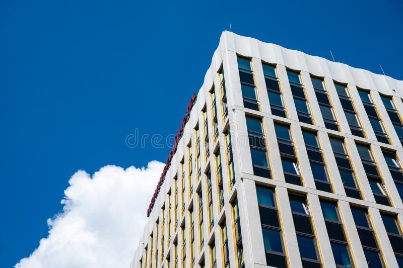 Bremen, Germany - Patterns of Windows on a Contemporary Office Building ...