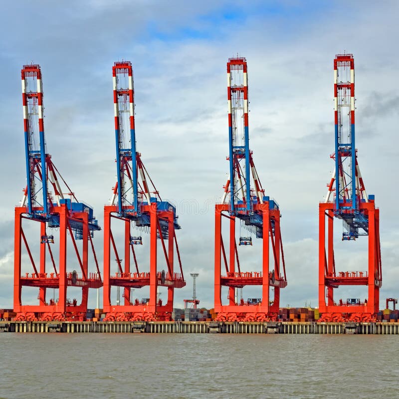 CContainer Gantry Cranes Port Cranes in the Port of Bremerhaven, Bremen ...