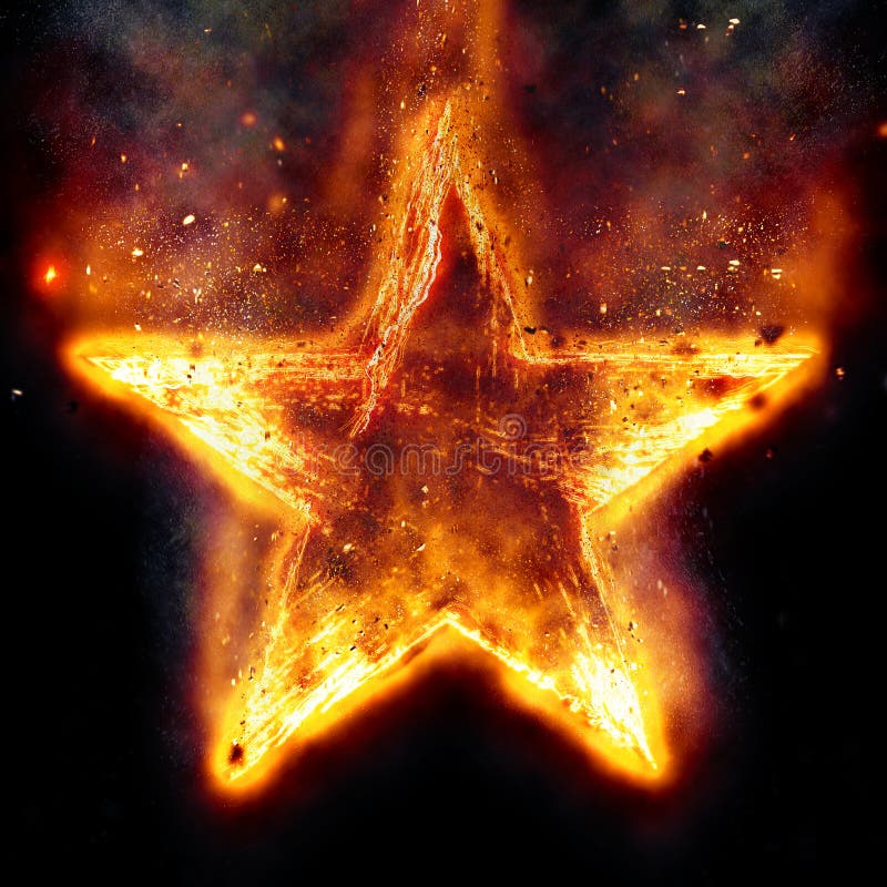 Brennender Stern stock abbildung. Illustration von stern - 94658501