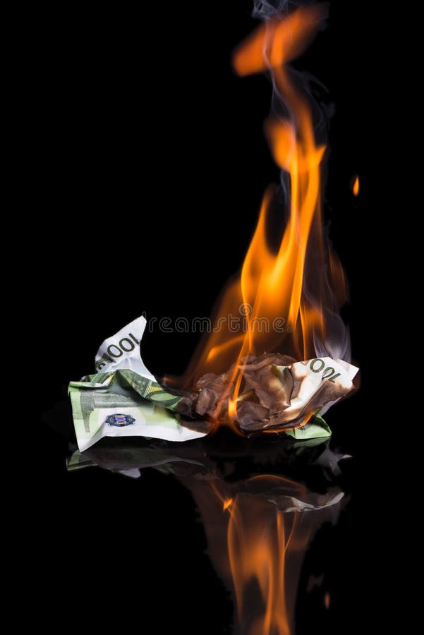 Brennendes Geld stockfoto. Bild von geld, brennendes - 43149696