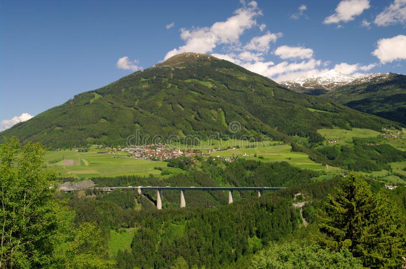 Brennerautobahn stock photo. Image of motorway, meadow - 15630898