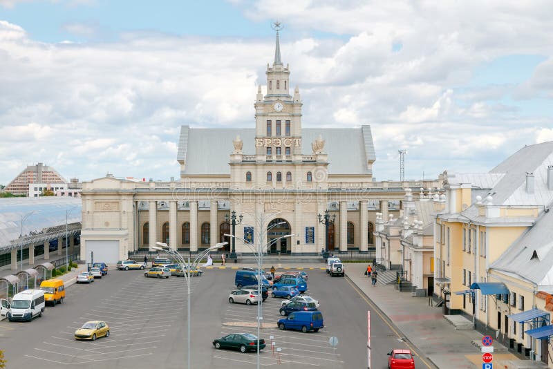 Brest. Railroad Station. Western Belarus. Stock Photo - Image of high ...