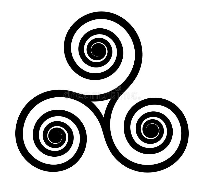 Breton and Celtic Original Triskel Vector Symbol Isolated on White ...