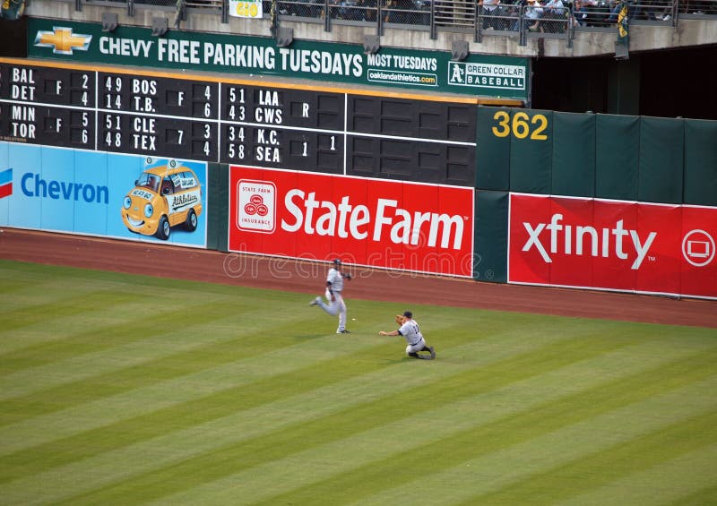 Brett Gardner Slides in Attempt To Catch Ball Editorial Image - Image ...