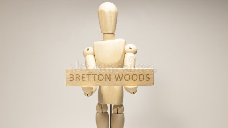 Bretton Woods Written on the Surface. Economics and Finance Stock Image ...