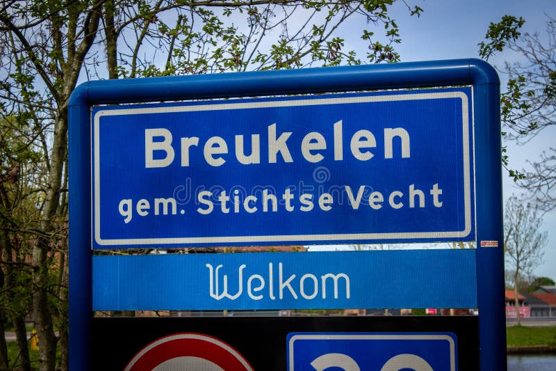 Breukelen Sign Beginning of City Grounds Editorial Photography - Image ...