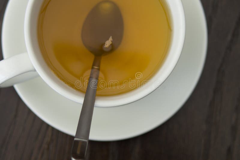 Brewed Green Tea in Glass Mug in Cafe in Natural Light Stock Image ...