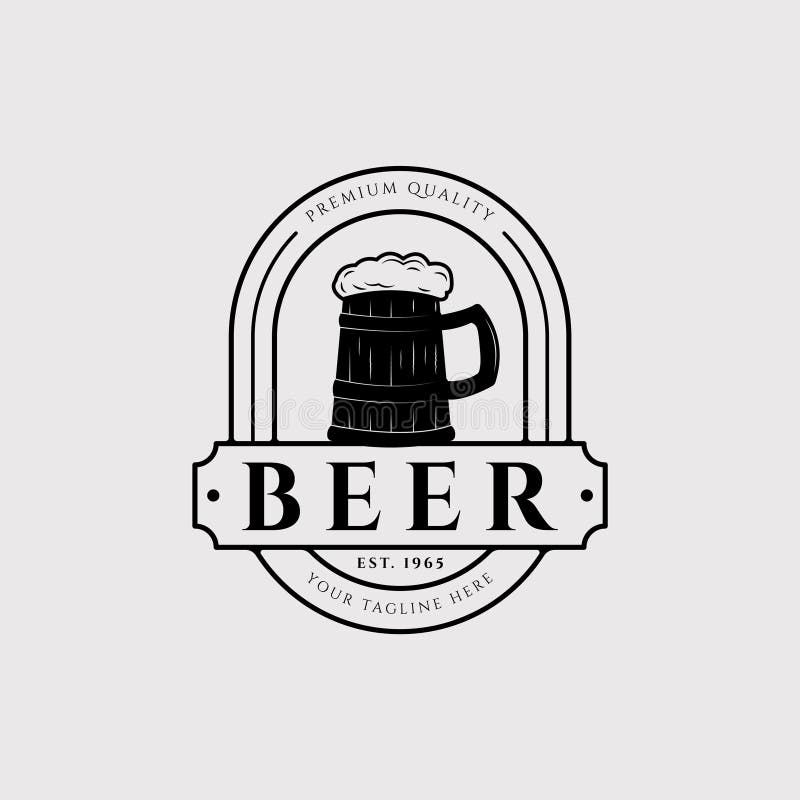 Brewery Drink Logo or Beer Mug Symbol Vector Illustration Design Stock ...