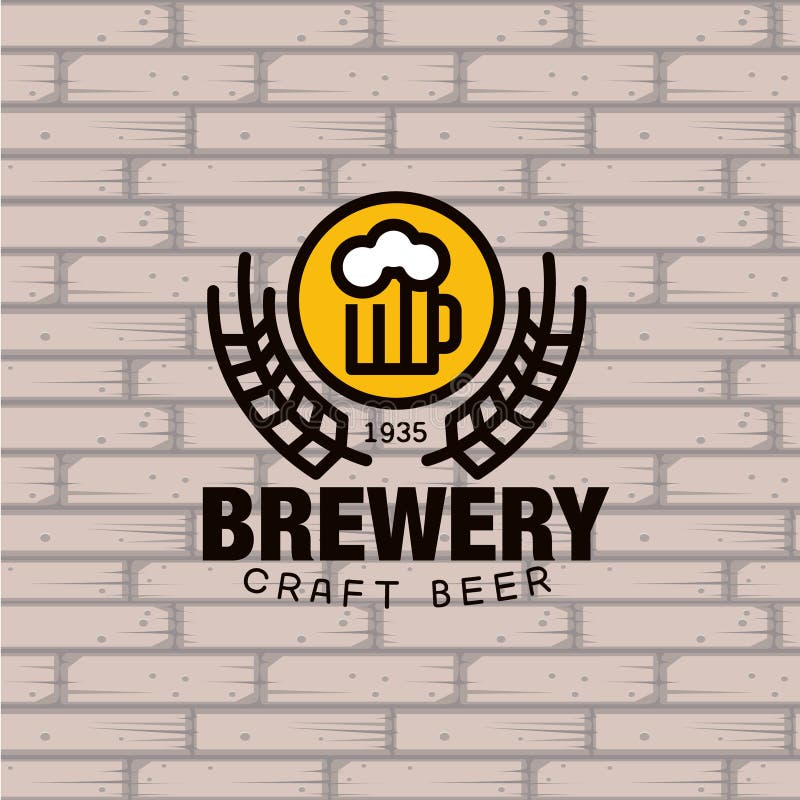 Brewery Logo. Vector Illustration Stock Vector - Illustration of label ...