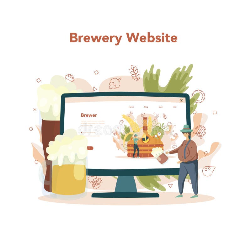 Brewery Typographic Header Concept. Craft Beer Production, Brewing ...